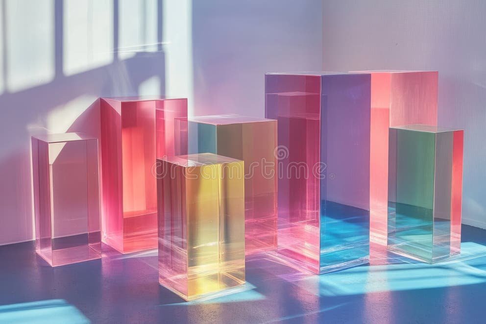 A Complex Abstract Background Made Up of Glass Geometric Shapes and ...