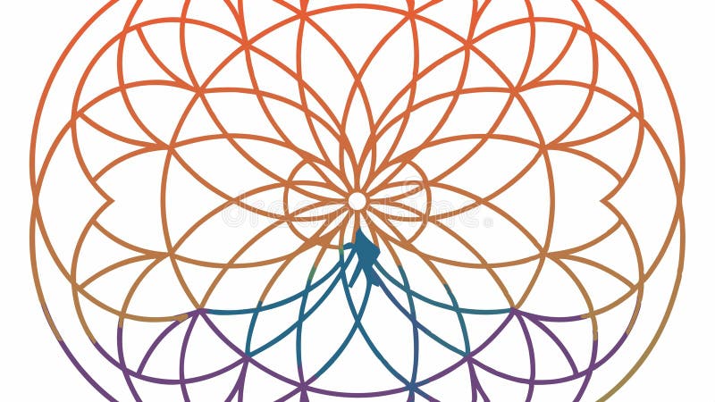 Complex Abstract Circular Geometric Pattern, Vector Design Generative AI Stock Illustration ...