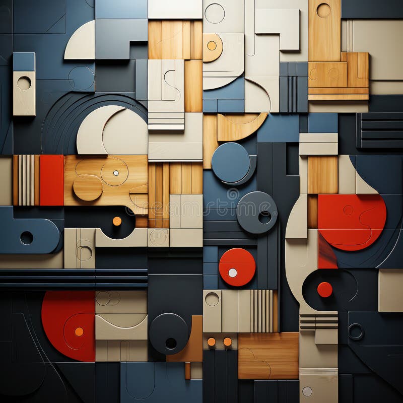 Geometric Abstract Composition. AI Generation Stock Image - Image of ...