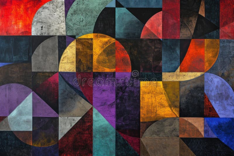 Complex Abstract Geometric Room Composition. Generate Ai Stock ...