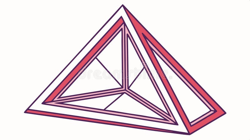 Complex Abstract Geometric Shape with Intersecting Triangular Forms ...