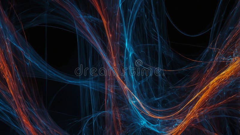 Complex Abstract Light Flow Stock Illustration - Illustration of light ...