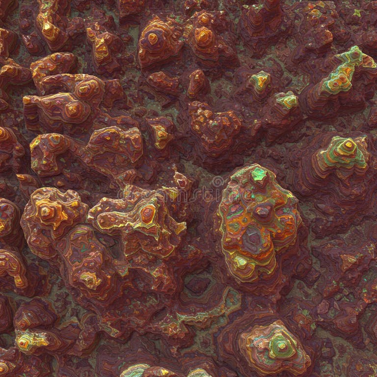 A Complex Abstract Pattern Resembling a Topographical Map. it Features ...