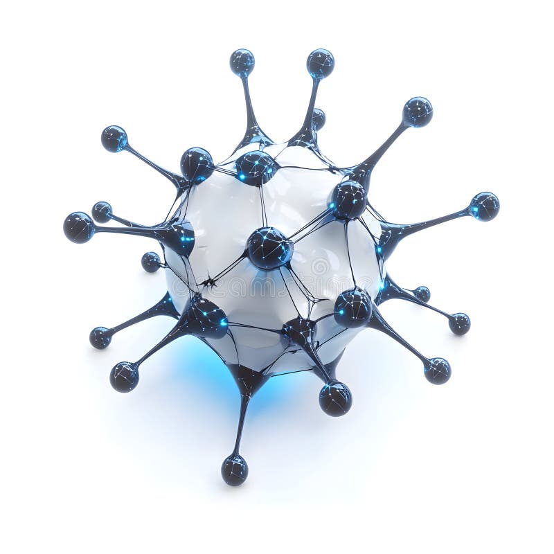 Complex, Abstract Representation of a Molecular Structure Stock Image ...