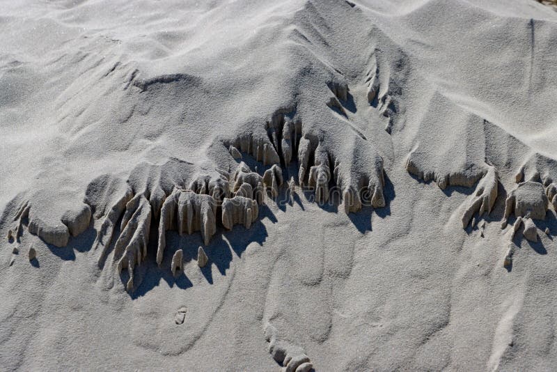 Complex Abstract Sand Structures Created by the Wind Stock Photo ...