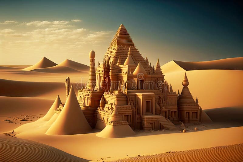 Complex of Ancient Architectural Structures Made of Egyptian Pyramids ...