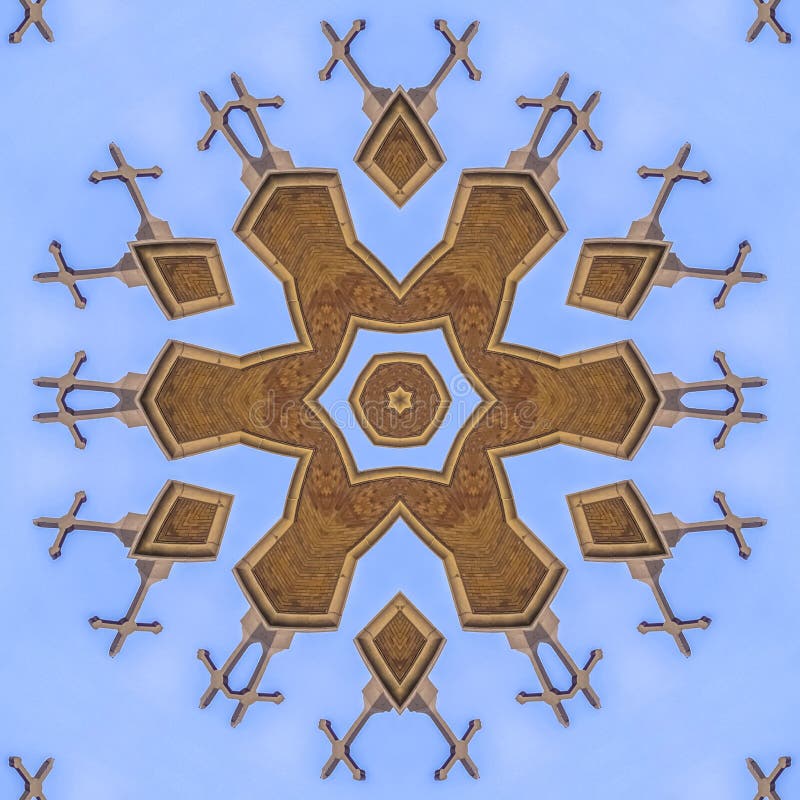 Complex Angular Cross Design from Church Front Stock Image - Image of ...