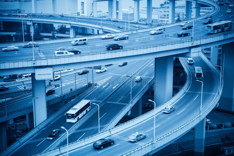 Complex Approach Bridge Closeup Stock Image - Image of architecture ...