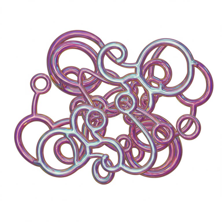 A Complex Arrangement of Translucent, Interconnected Loops and Twists ...