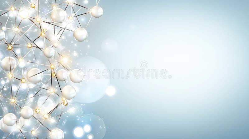 Complex Arrangement of Water Molecules Illustrated Against a Soothing ...