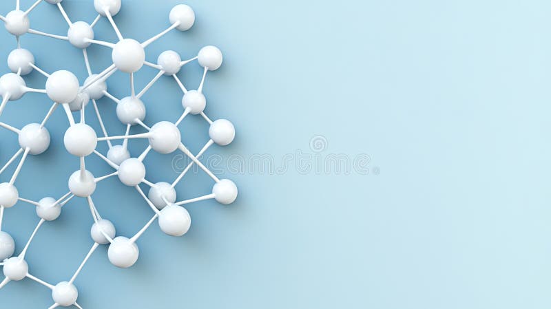 Complex Arrangement of Water Molecules Illustrated Against a Soothing ...