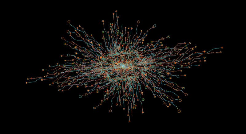 A Complex Array Of Interconnected Lines Forms An Intricate Network Design Stock Illustration