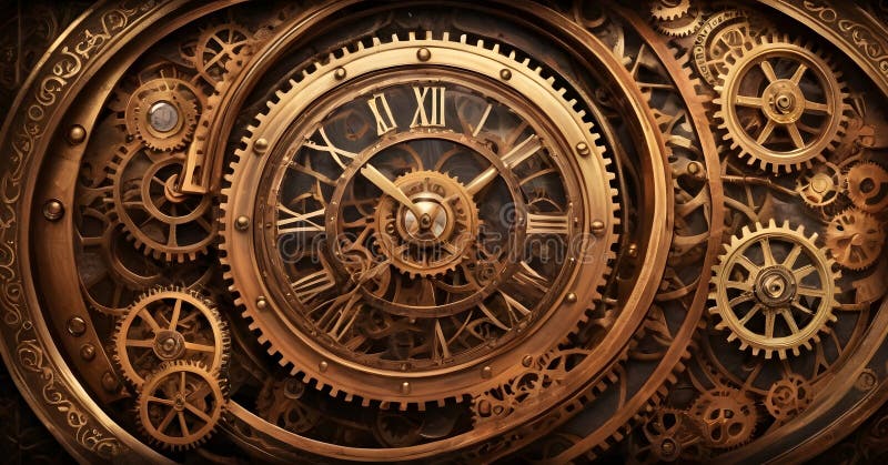 Steampunk Gearwork Array stock image. Image of interlocking - 309460251