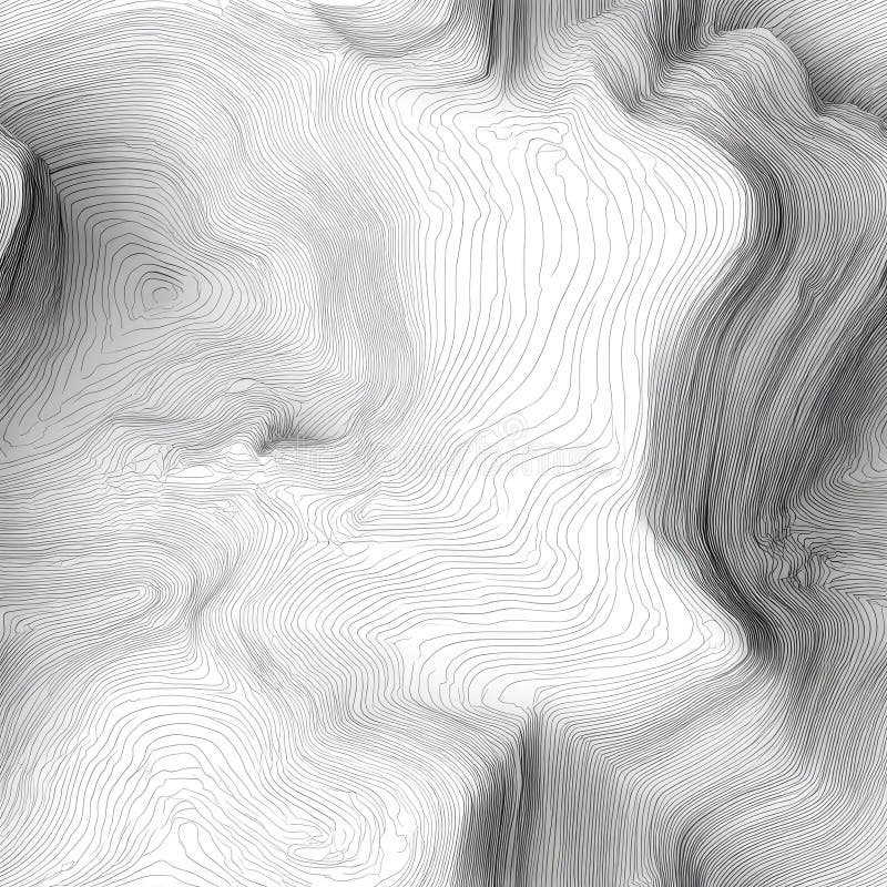 Complex and Artistic Topographic Patterns in a Black and White Color ...