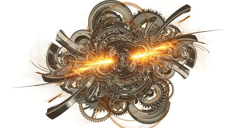 A Complex Assembly of Interlocking Gears and Mechanical Components ...