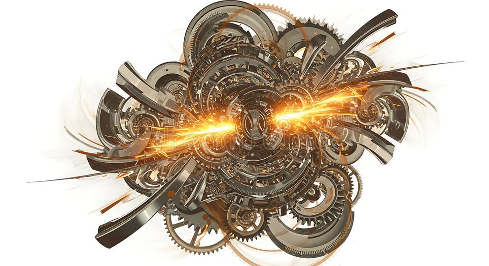 A Complex Assembly of Interlocking Gears and Mechanical Components ...