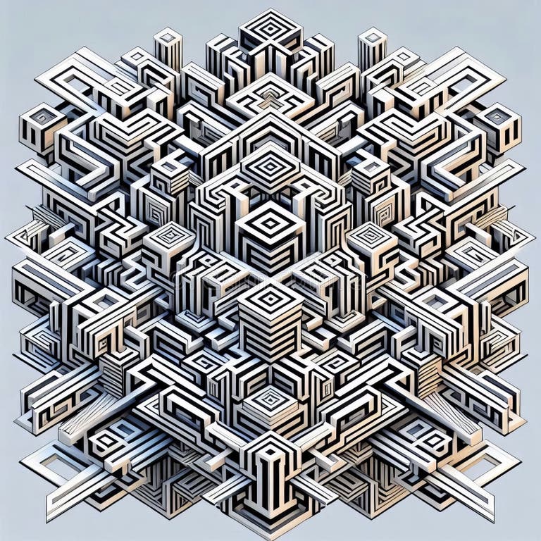 A Complex Assembly of Repeating Geometric Patterns and Optical Stock ...