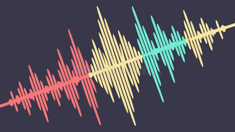 Complex Audio Waveform Illustration. Sound Analysis Vector Graphic ...