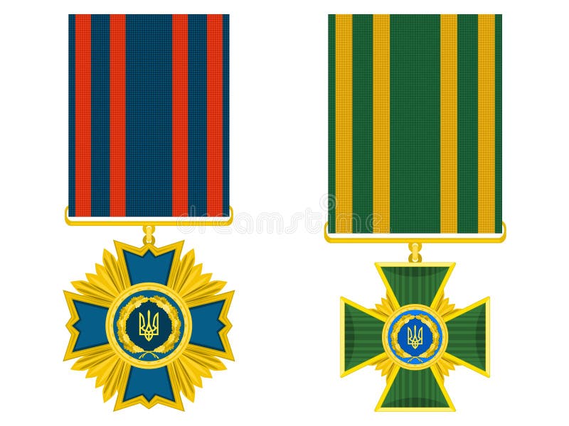 Complex with Award Signs Military Orders Fabric Stock Vector ...