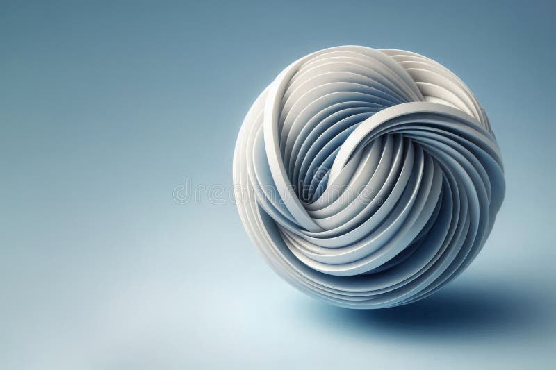 A Complex Ball of White Curls. Space for Text. Stock Photo - Image of ...