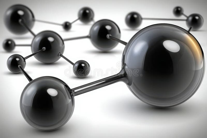 Black Molecular Structures Representing Scientific Concepts and ...