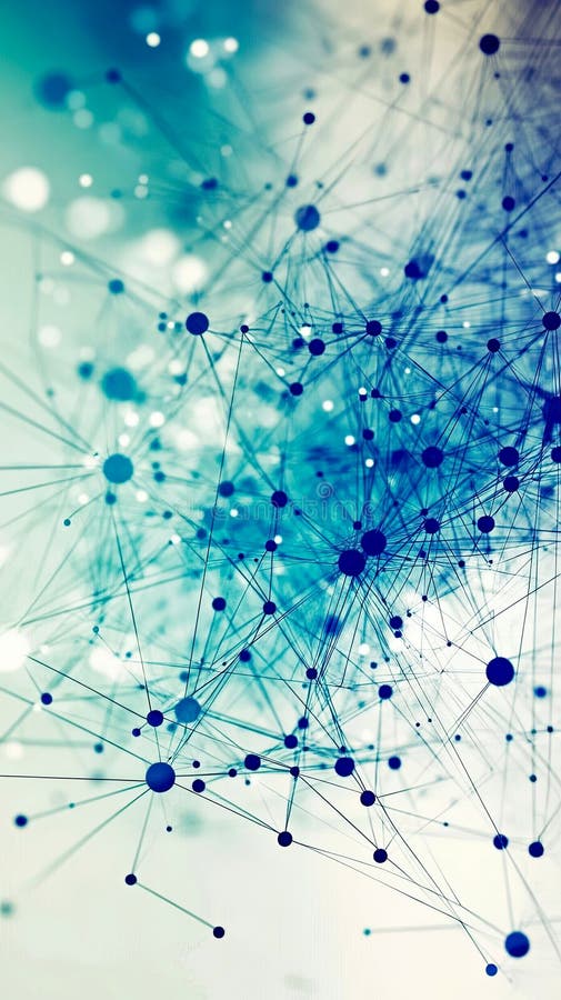 Complex Blue Network Structures Symbolize the Fusion of Technology and ...