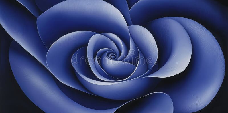 A Complex Blue Spiral Design that Highlights Depth and Texture in a ...