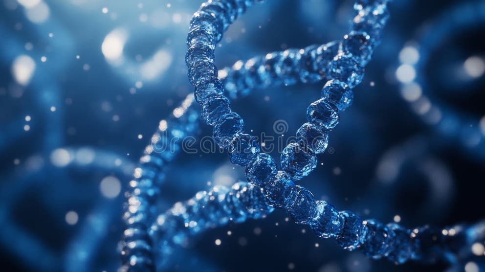 Intricate Blue Strands of DNA Showcasing the Beauty of Genetic Material ...