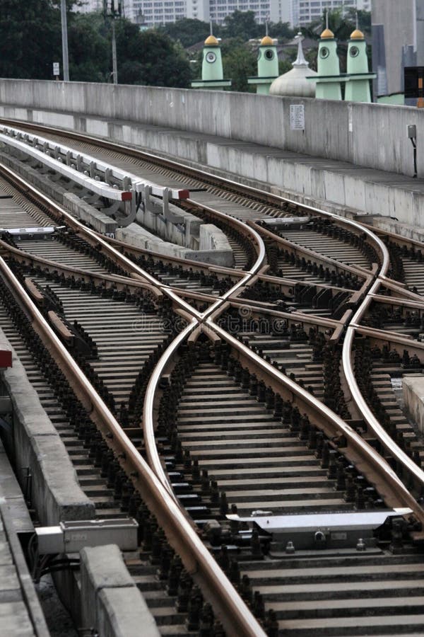The Complex Branching of the Train Tracks Stock Photo - Image of train ...