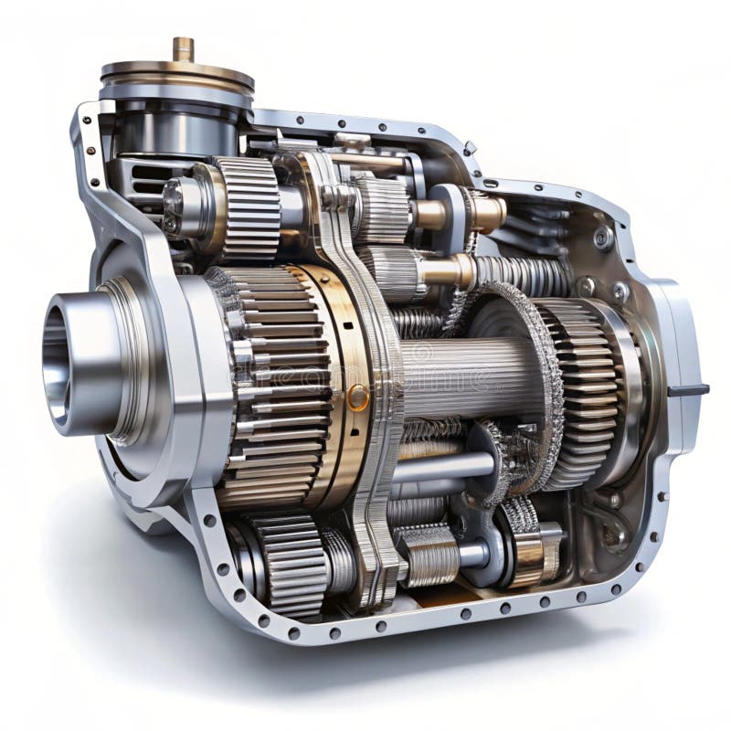 Complex Car Transmission Gear System Close Up Suitable for Vehicle ...