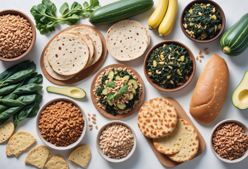 Complex Carbohydrates Food Sources Stock Illustration - Illustration of ...