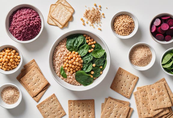 Complex Carbohydrates Food Sources Stock Illustration - Illustration of ...