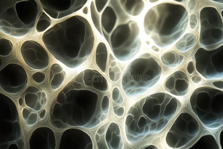 Complex Cellular Structure Illuminated by Light in Abstract ...