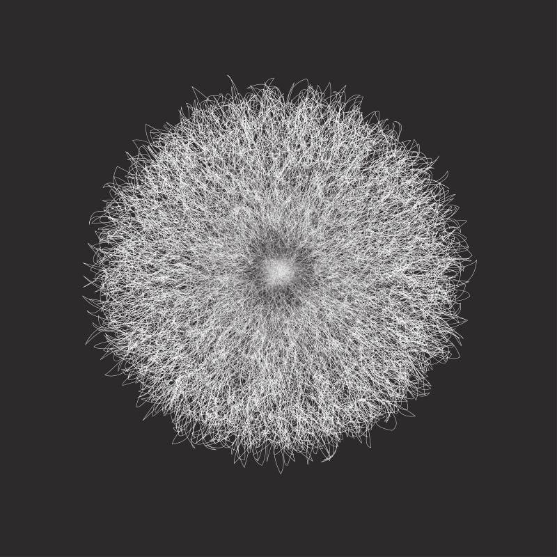 Complex chaotic tangle stock vector. Illustration of round - 138871694