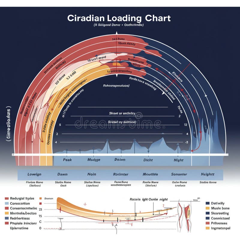 A Complex Chart Labeled "Ciradian Loading Chart" Shows a Colorful Arc ...