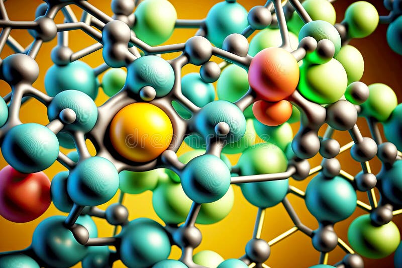Complex Chemical Weaves in Structure Presented by Molecule Closeup ...