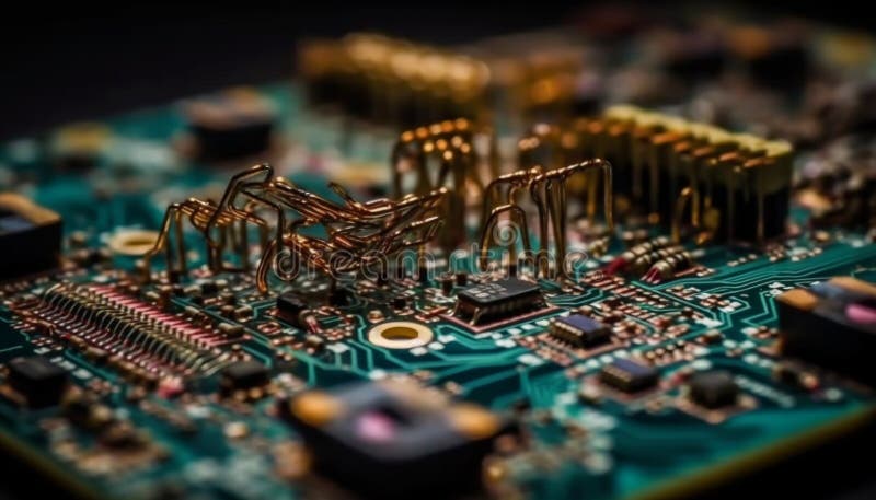 Complex Circuit Board Powers Futuristic Computer Equipment Industry ...