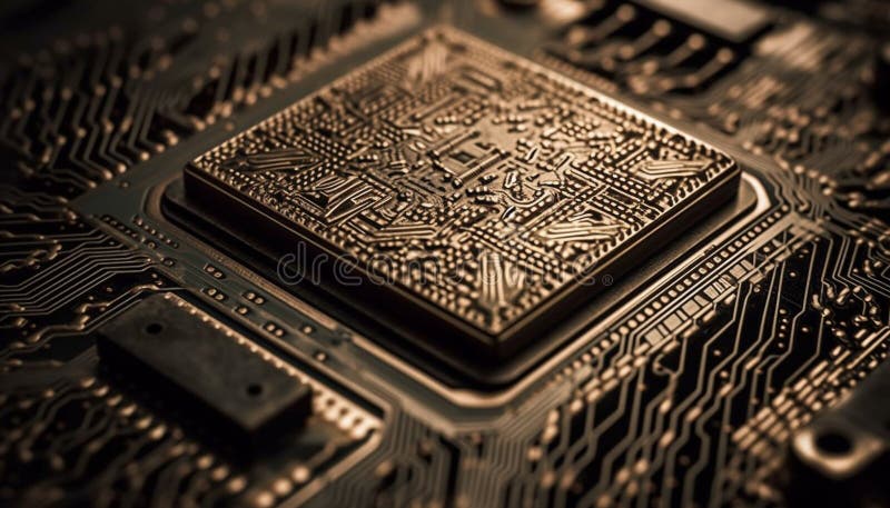 Complex Circuit Board Powers Modern Computer Equipment Generated by AI ... Complex Circuit Board Powers Modern Computer Equipment Generated by AI ...