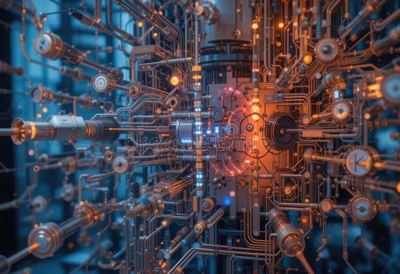 Complex Circuitry in a Futuristic Technology Environment Stock ...