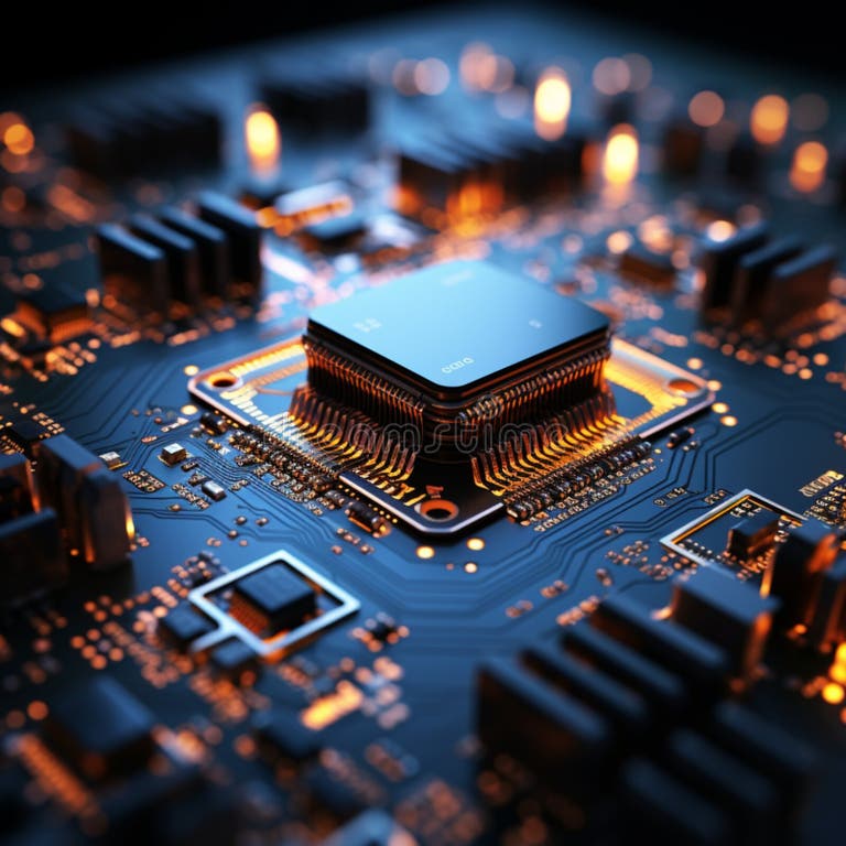 Complex Circuitry Layout Etched Onto the Surface of the Electronic ...