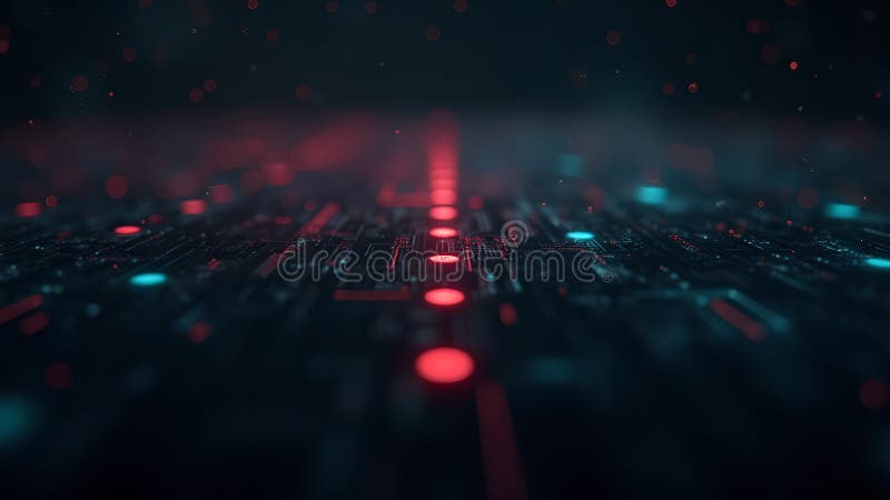 Complex Circuitry with Luminescent Illumination Stock Illustration ...