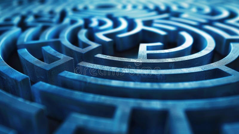 Complex Circular Maze Representing Big Data and Problem Solving Stock ...