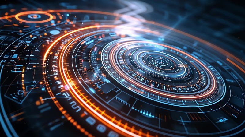 Futuristic Rotating Mechanism Showing Complex Technological ...