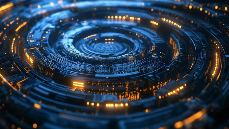 Futuristic Quantum Computing Core Processing Data Stream Stock Footage - Video of engineering ...