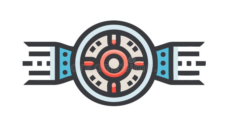 A Complex Circular Tech Emblem or Sci-fi Dial. Futuristic UI Element ...