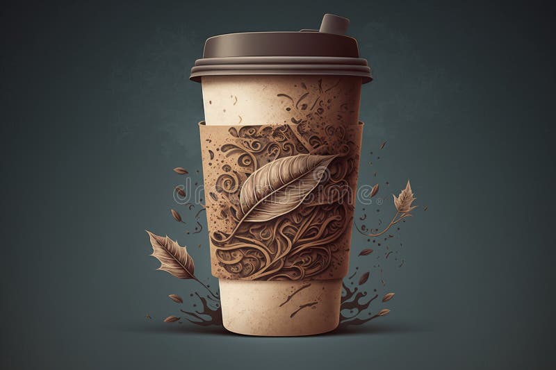 Complex Coffee Cup Vector. Generative Ai Stock Illustration ...