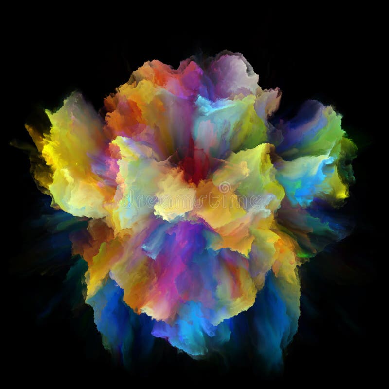 Complex Color Splash Explosion Stock Illustration - Illustration of ...