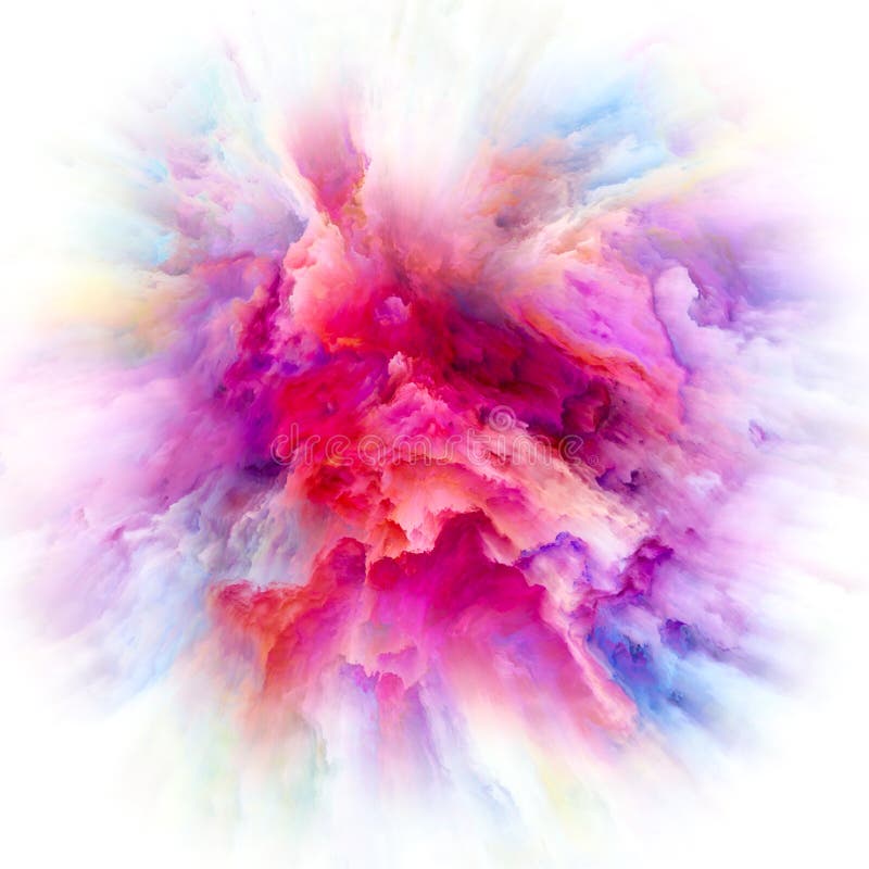 Complex Color Splash Explosion Stock Illustration - Illustration of ...