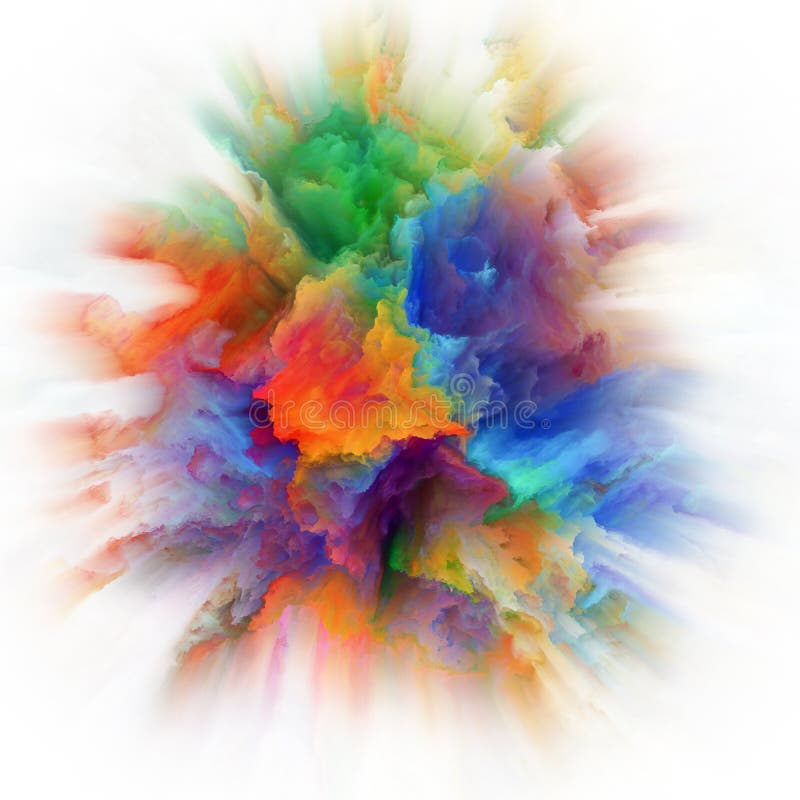 Complex Color Splash Explosion Stock Illustration - Illustration of ...