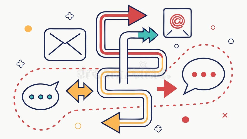 Complex Communication Workflow Abstract Vector Diagram, Vector Design ...
